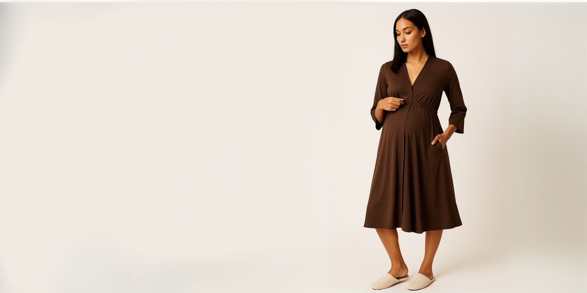 Stylish, comfortable birth gowns, bump-friendly maternity clothes – Lila
