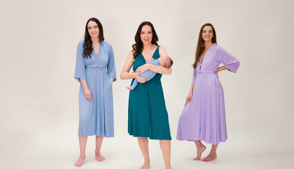 Stylish, comfortable birth gowns, bump-friendly maternity clothes – Lila